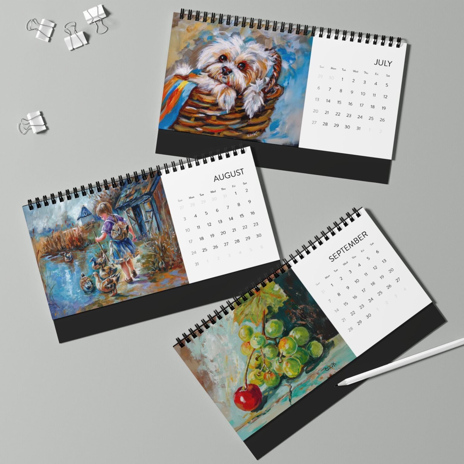 2025 Desktop Calendar with Ginger Cook's Artwork - Ginger's Art and ...